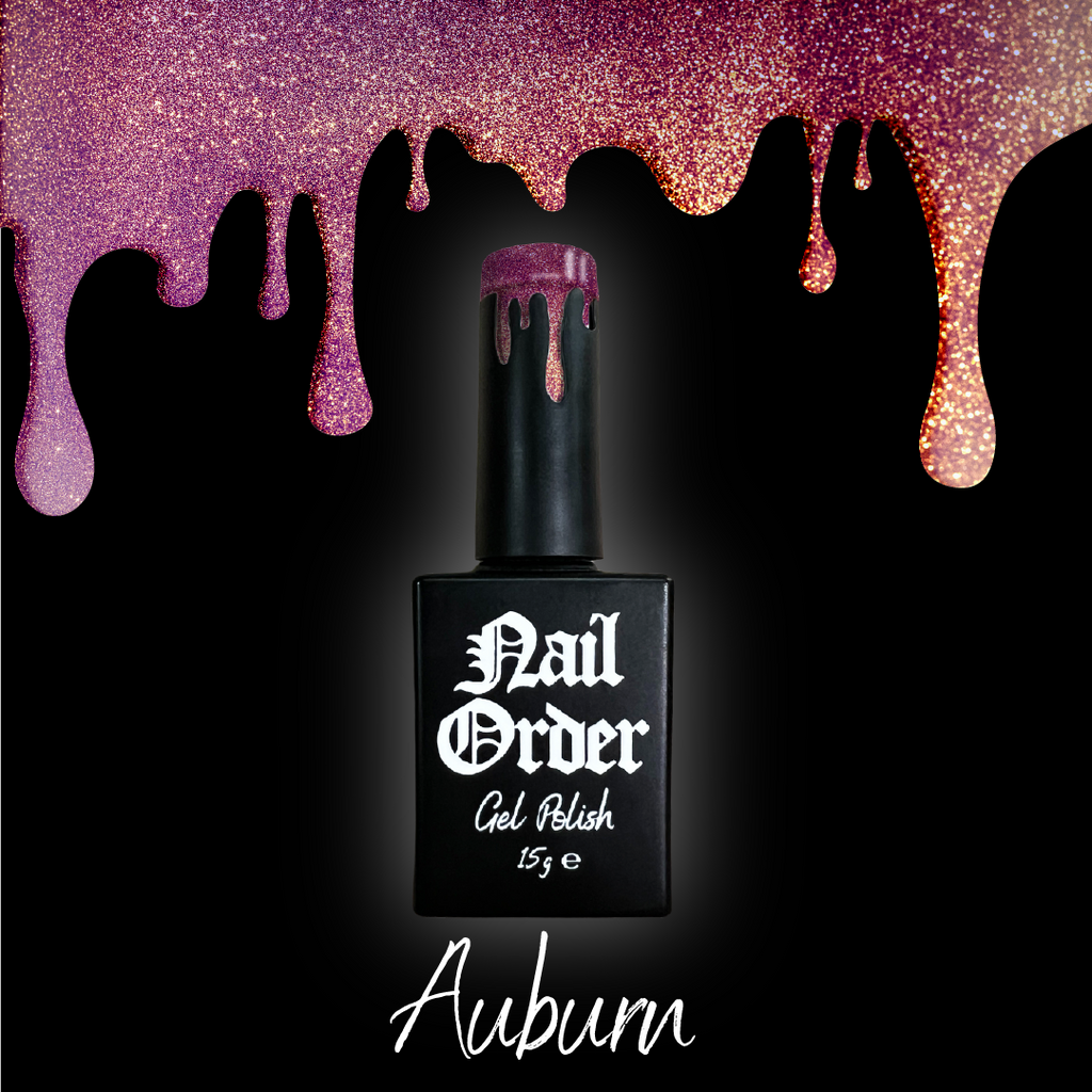 Auburn Gel Polish 15g - Colour Shifting Red Orange Shimmer ...