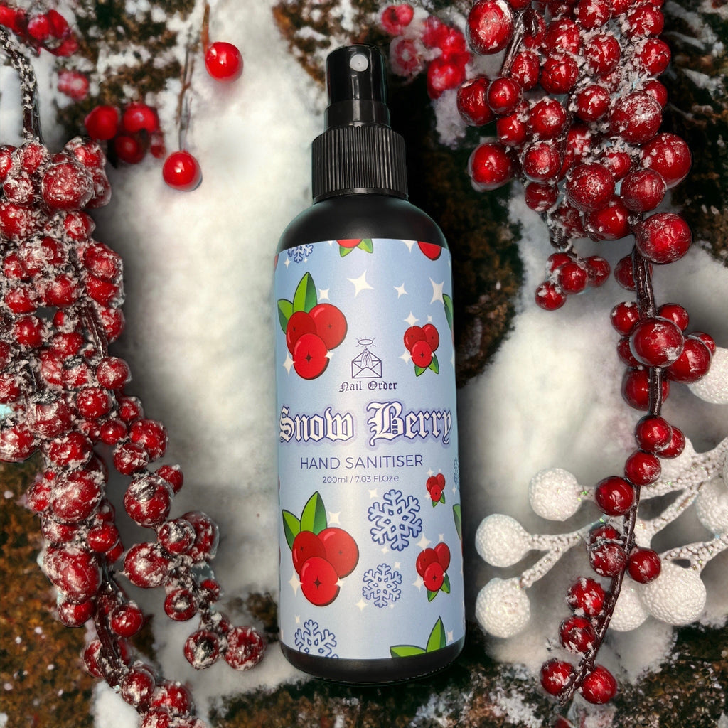 Snow Berry Hand Sanitiser 200ml - Winter Cranberry Spray | Nail Order